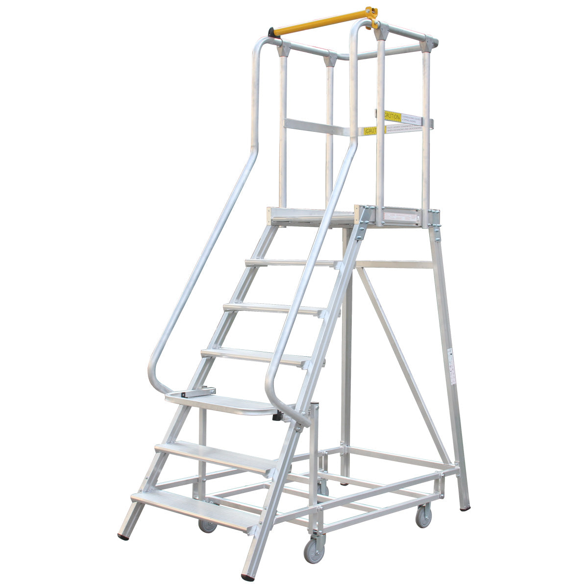 7-Step Aluminium Mobile Platform Ladder - Maximum Reach with Unmatched
