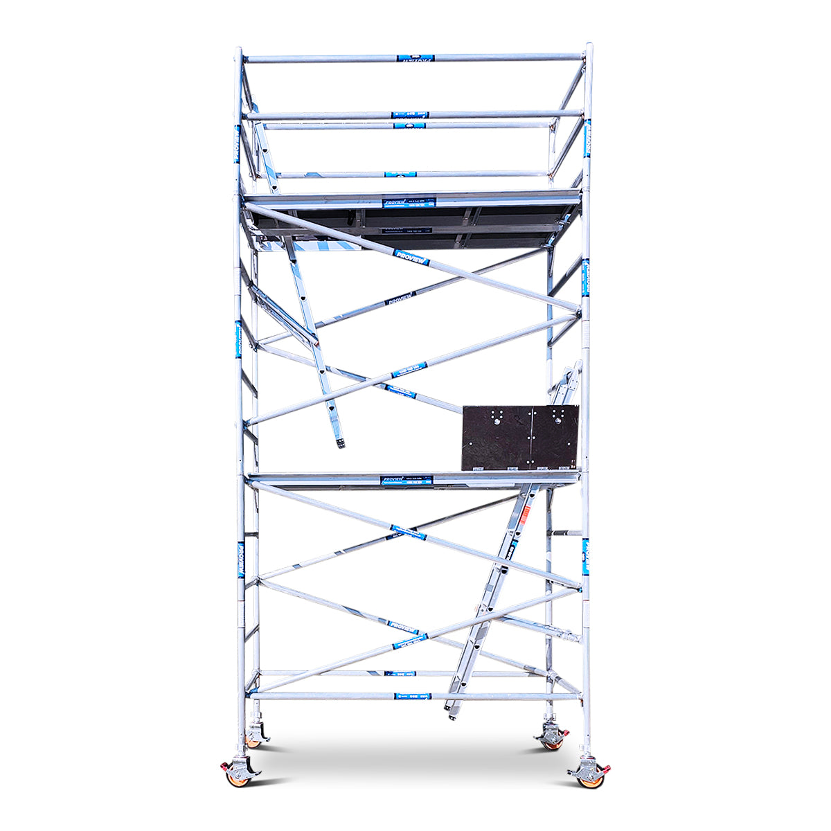 4.2m - 4.6m Wide Aluminium Mobile Scaffold Tower (Standing Height) Dou