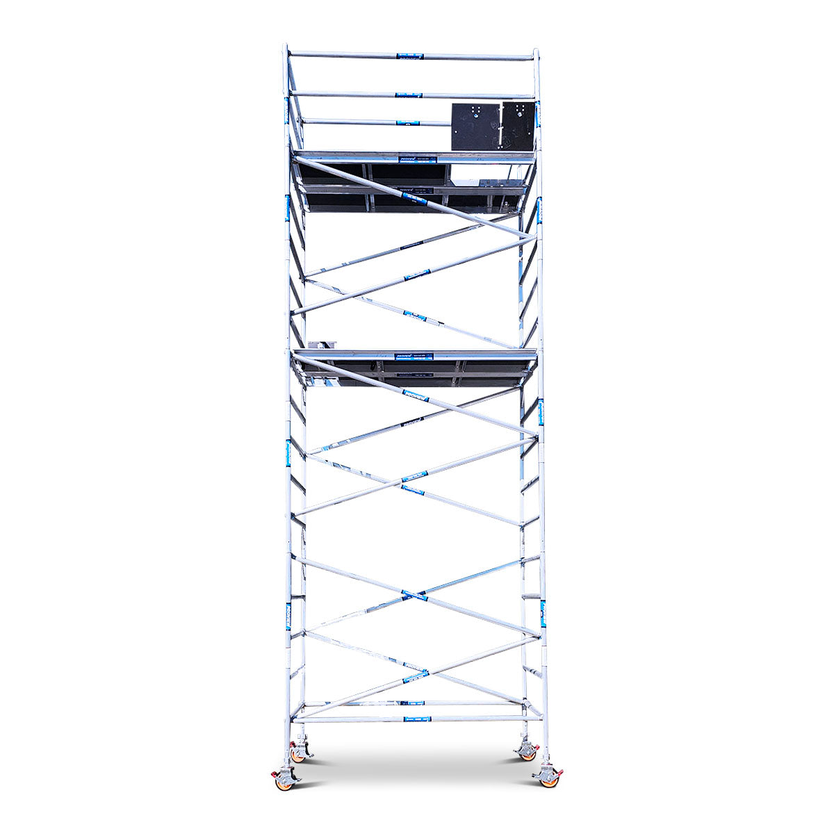 6.2m - 6.6m Wide Aluminium Mobile Scaffold Tower (Standing Height) Dou