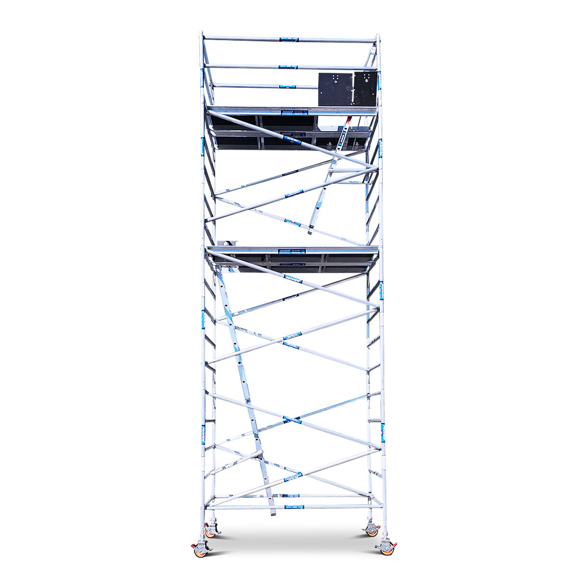 6.2m - 6.6m Wide Aluminium Mobile Scaffold Tower (Standing Height) Dou