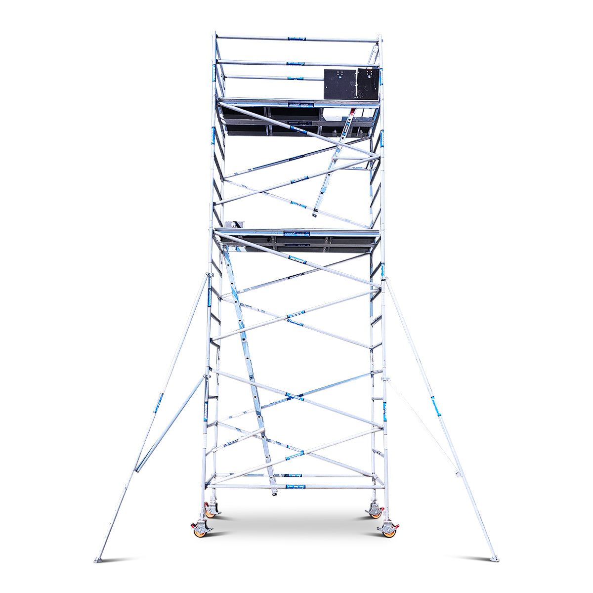 6.2m - 6.6m Wide Aluminium Mobile Scaffold Tower (Standing Height) Dou