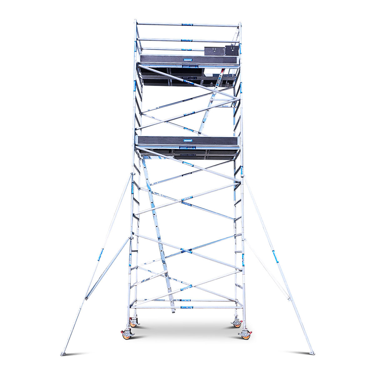 6.2m - 6.6m Wide Aluminium Mobile Scaffold Tower (Standing Height) Dou