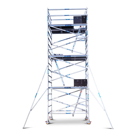 6.2m - 6.6m Wide Aluminium Mobile Scaffold Tower (Standing Height) Tri
